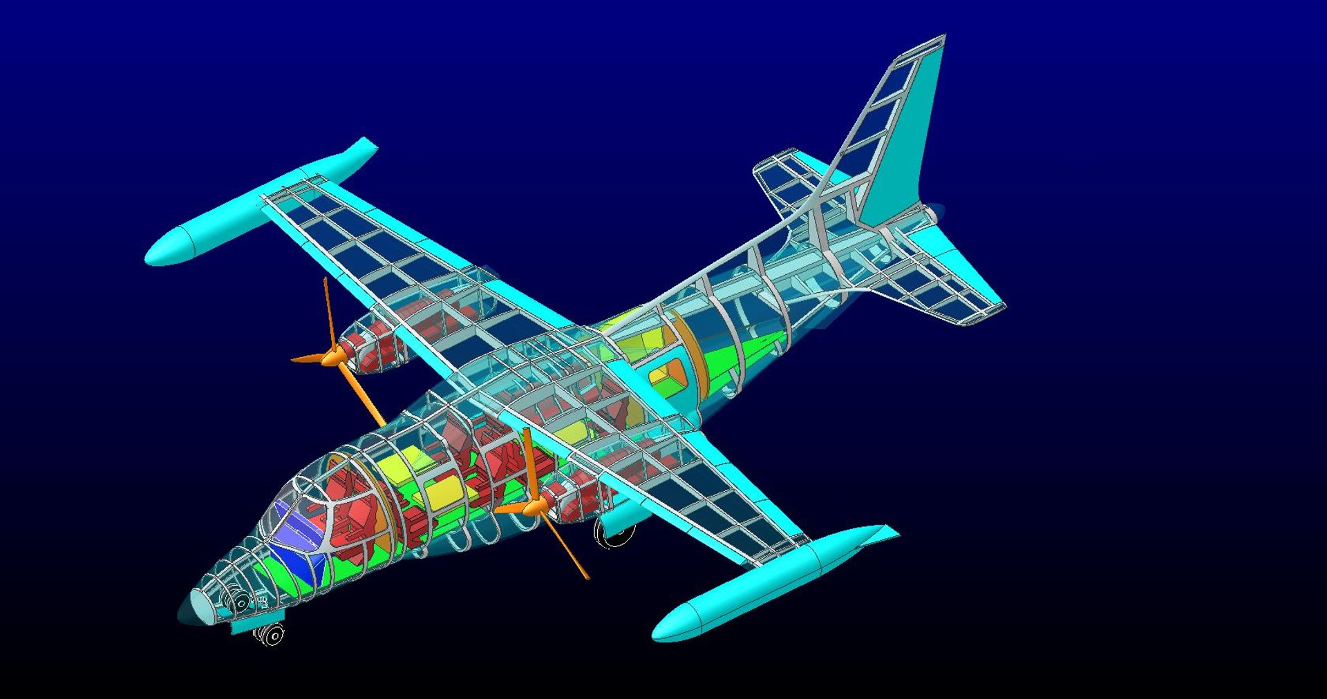 3d 3ds mitsubishi mu-2 aircraft solid