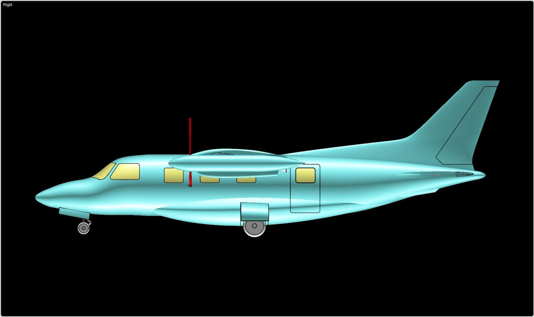 3d 3ds mitsubishi mu-2 aircraft solid