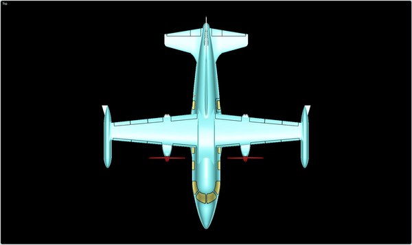 3d 3ds mitsubishi mu-2 aircraft solid