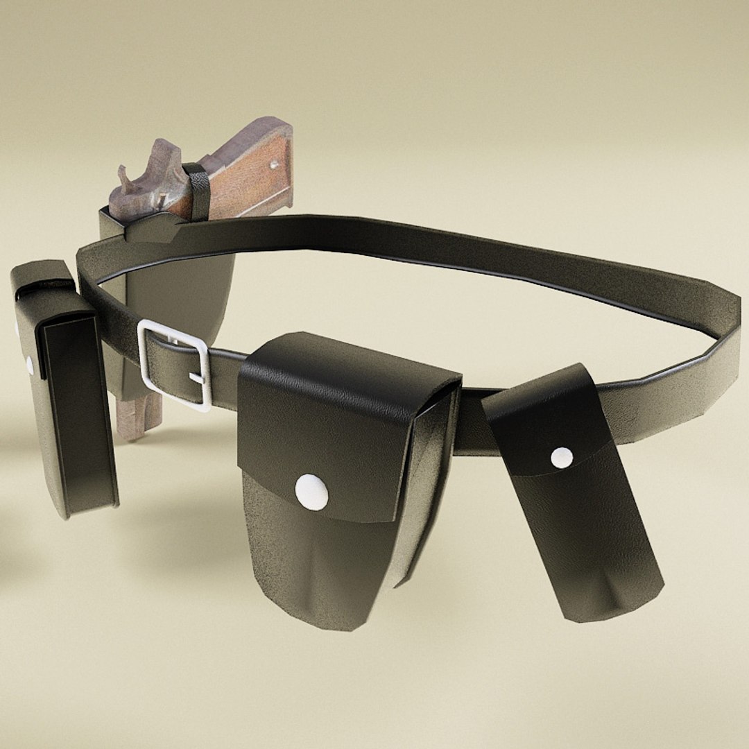3d Police Equipment Belt Model