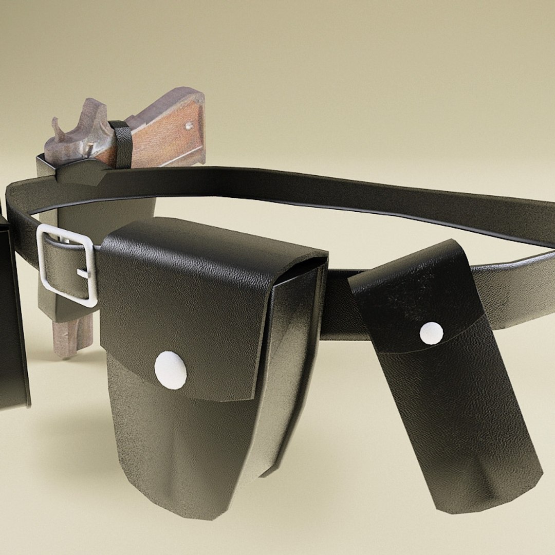 3d Police Equipment Belt Model