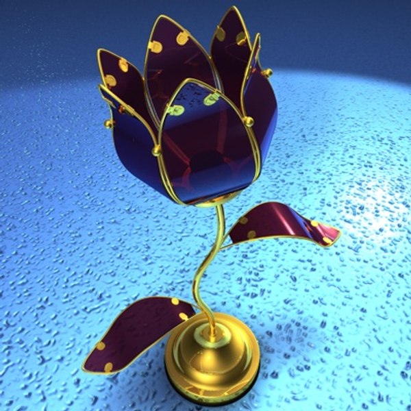 3d asian flower lamp