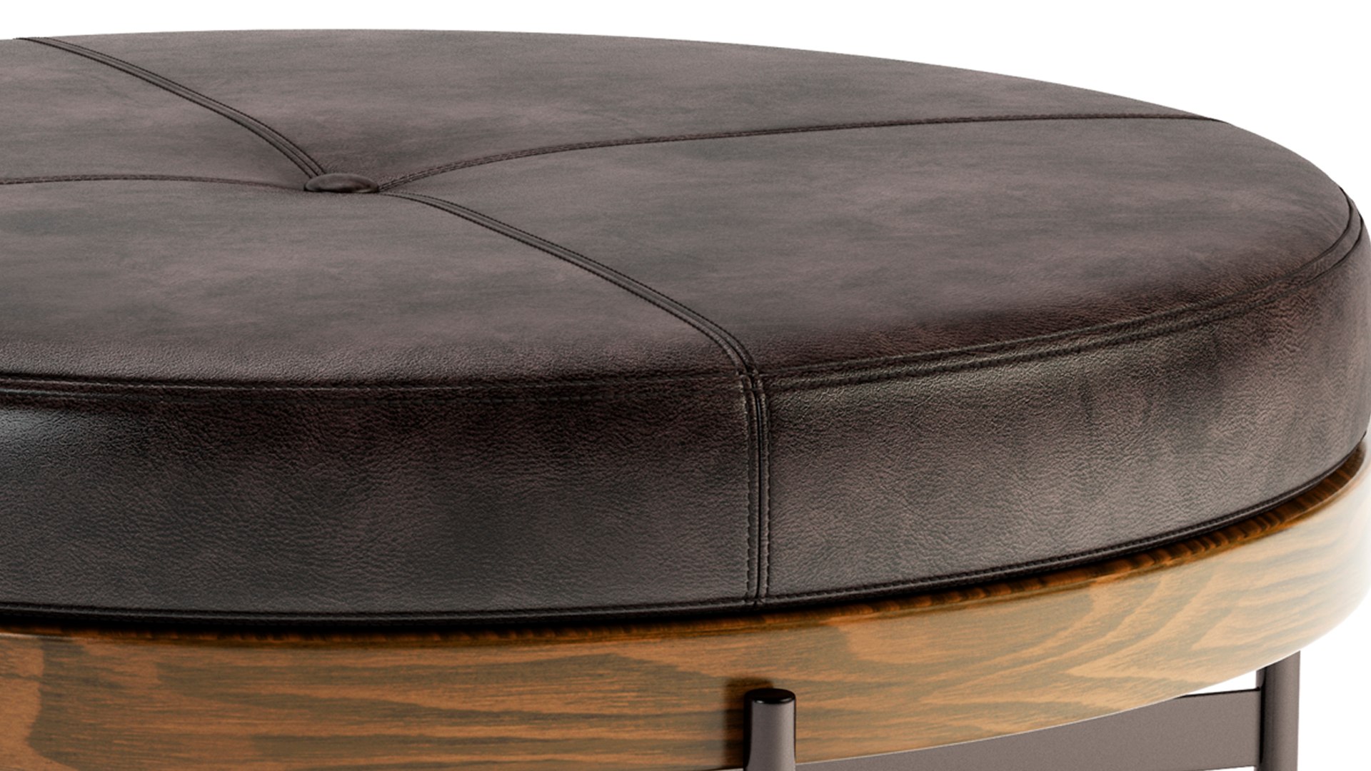 3D Edwyn Round Ottoman By Four Hands Model - TurboSquid 2144829