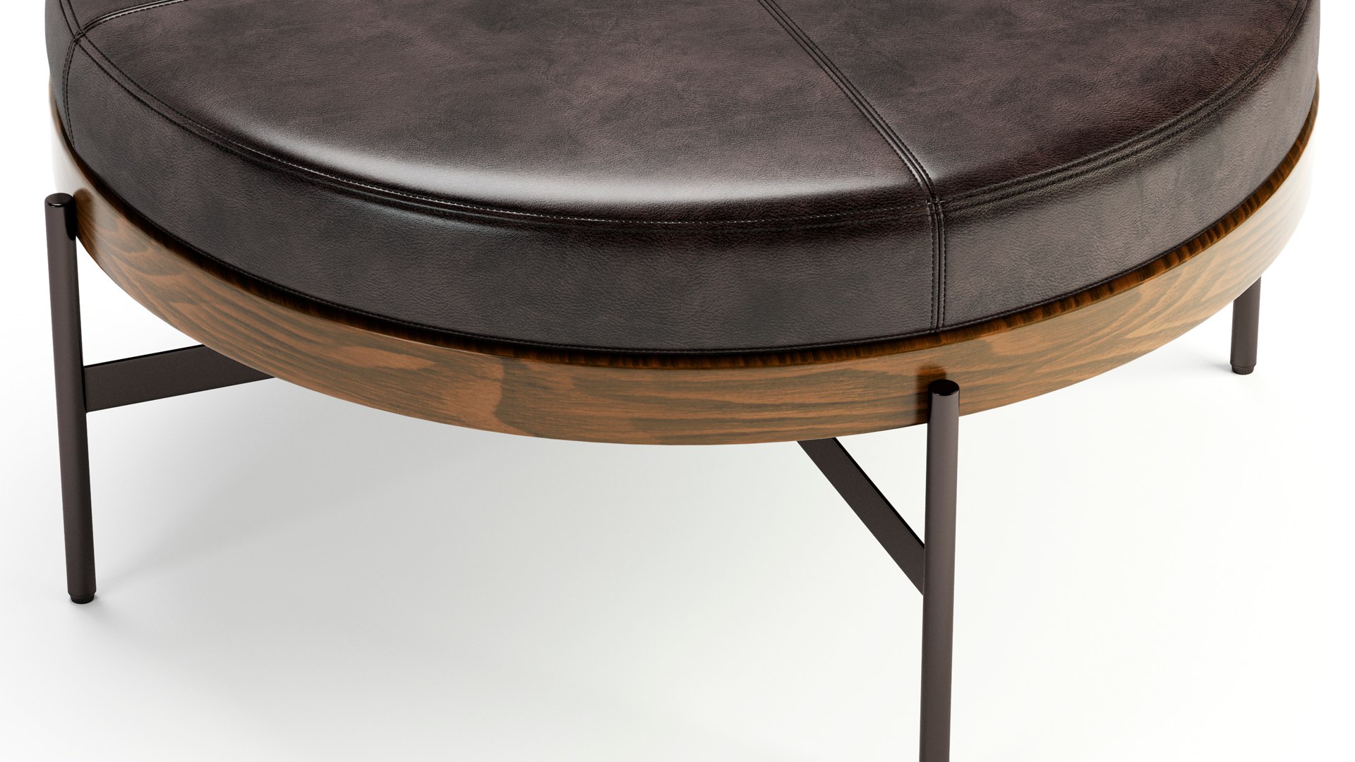 3D Edwyn Round Ottoman by Four Hands model - TurboSquid 2144829