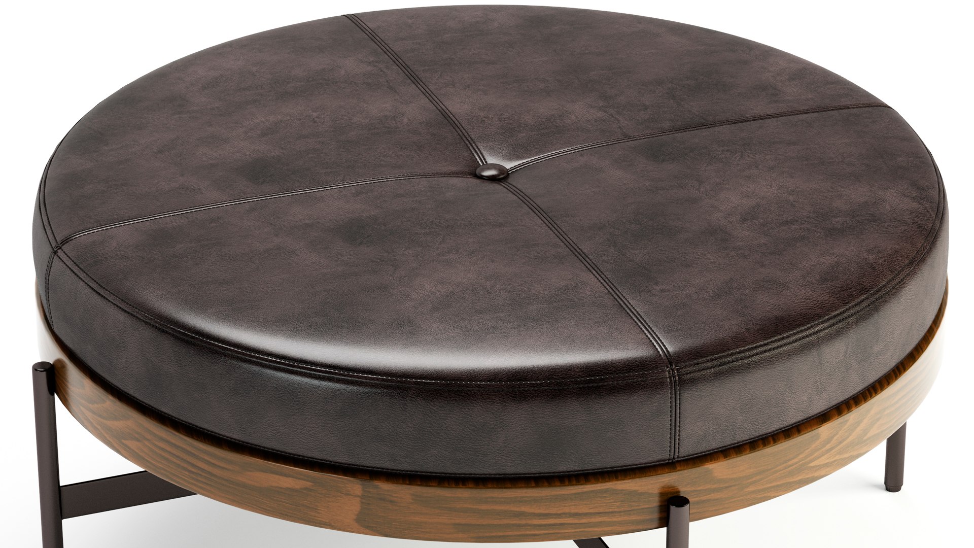 3D Edwyn Round Ottoman By Four Hands Model - TurboSquid 2144829