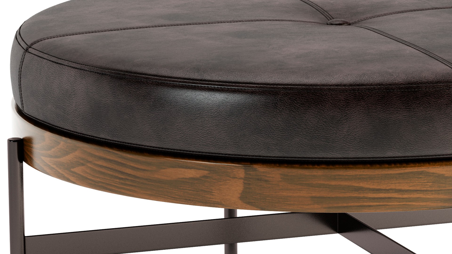 3D Edwyn Round Ottoman By Four Hands Model - TurboSquid 2144829