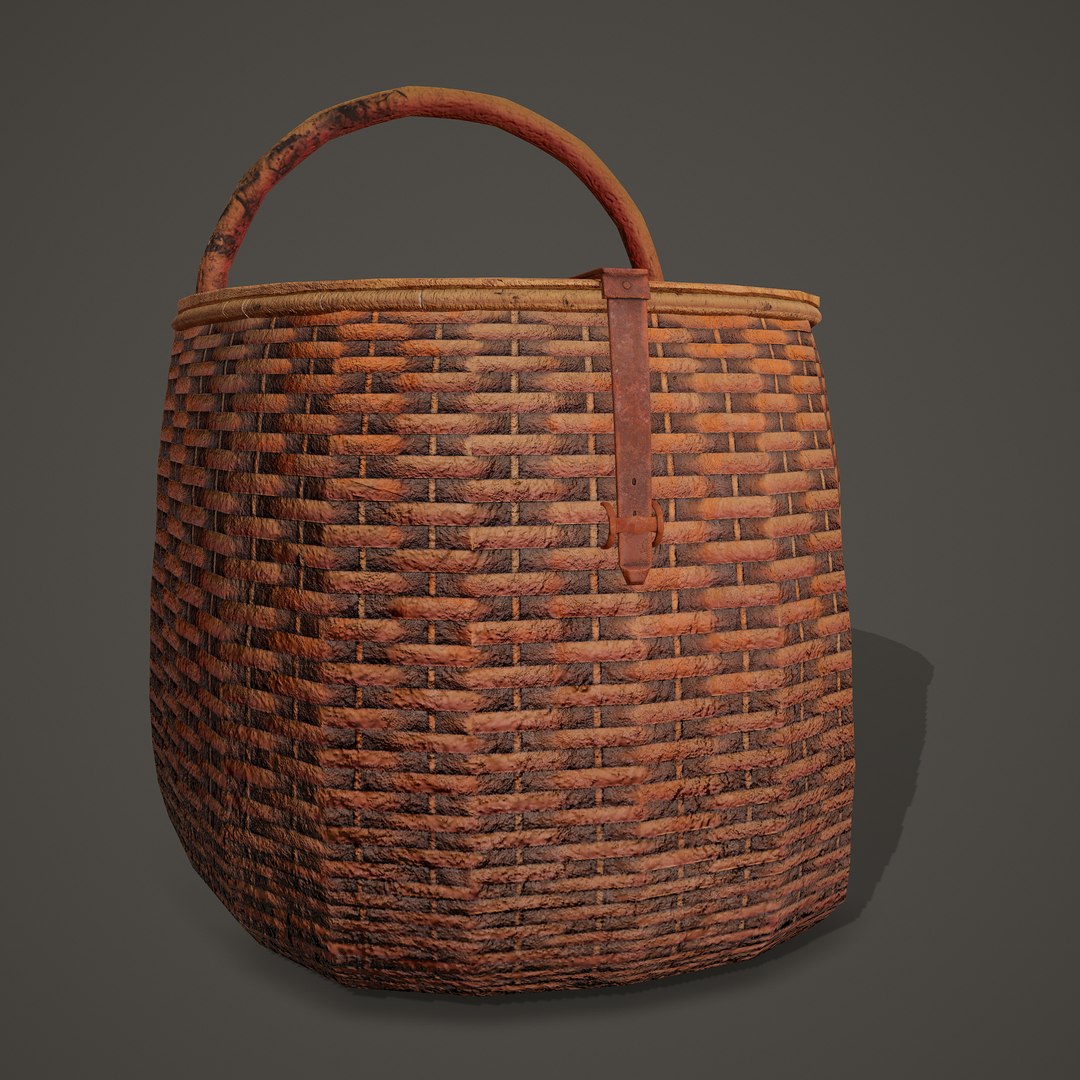3D medieval style wicker basket model - TurboSquid 1623275