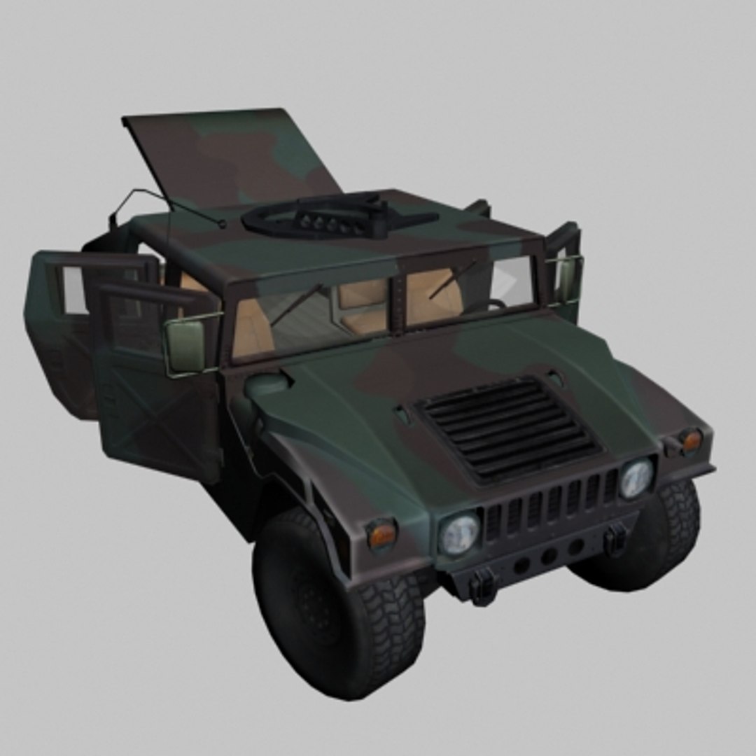 Military Humvee 3d Model