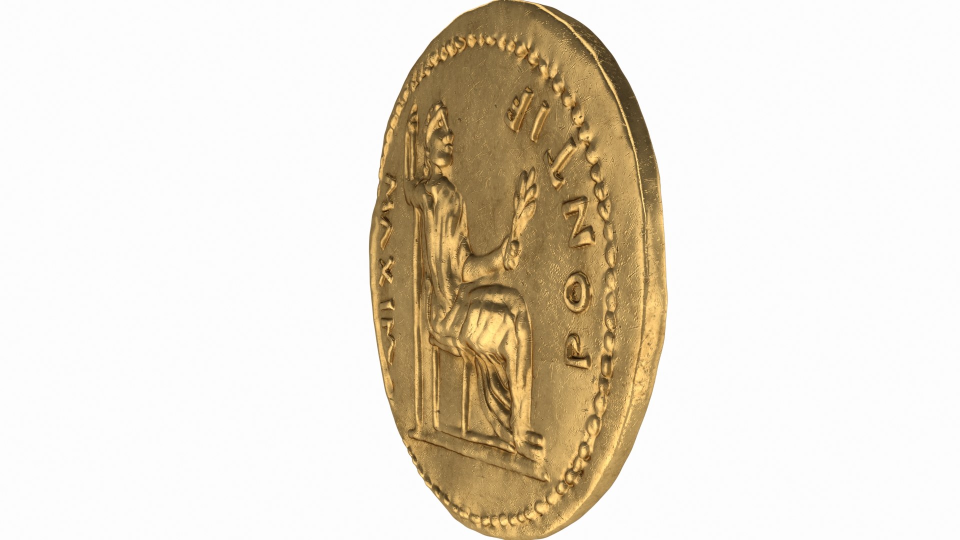 3D Old Golden Roman Coin Model - TurboSquid 1910774