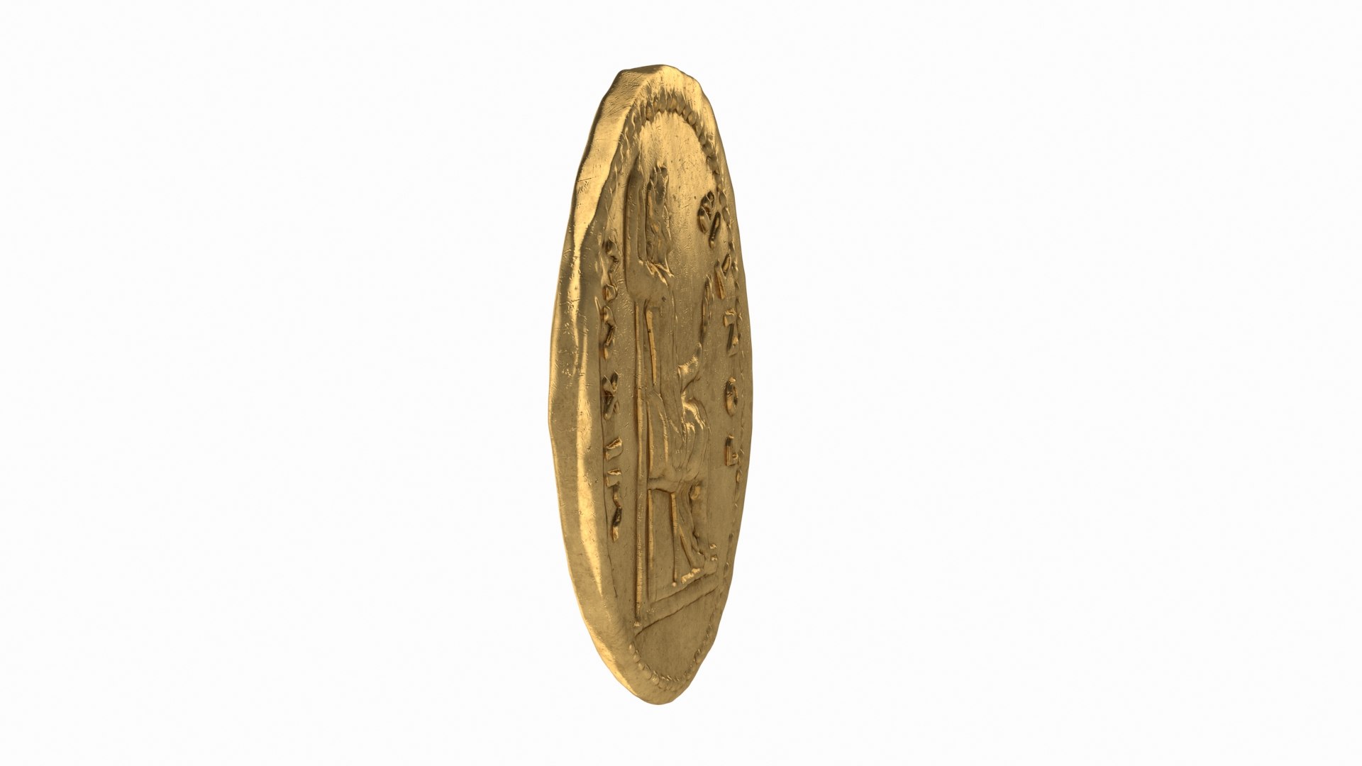 3D Old Golden Roman Coin Model - TurboSquid 1910774
