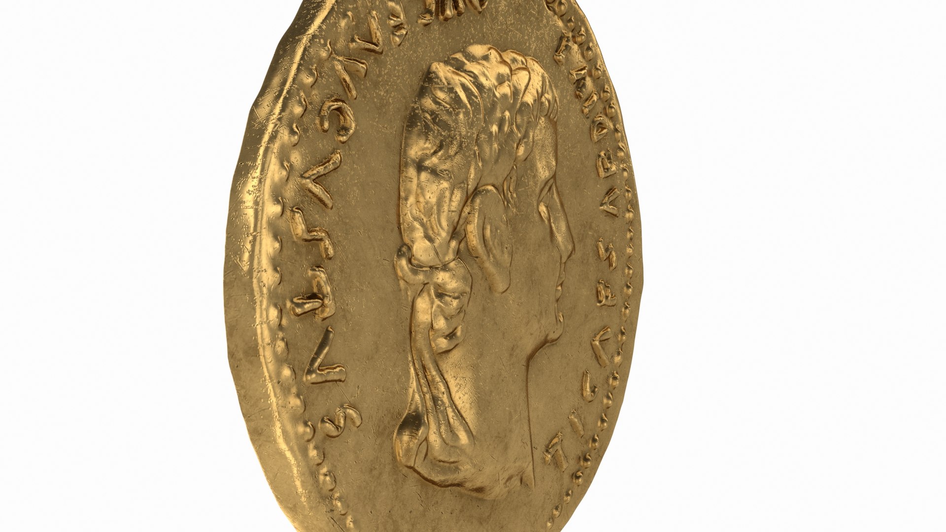 3D Old Golden Roman Coin Model - TurboSquid 1910774