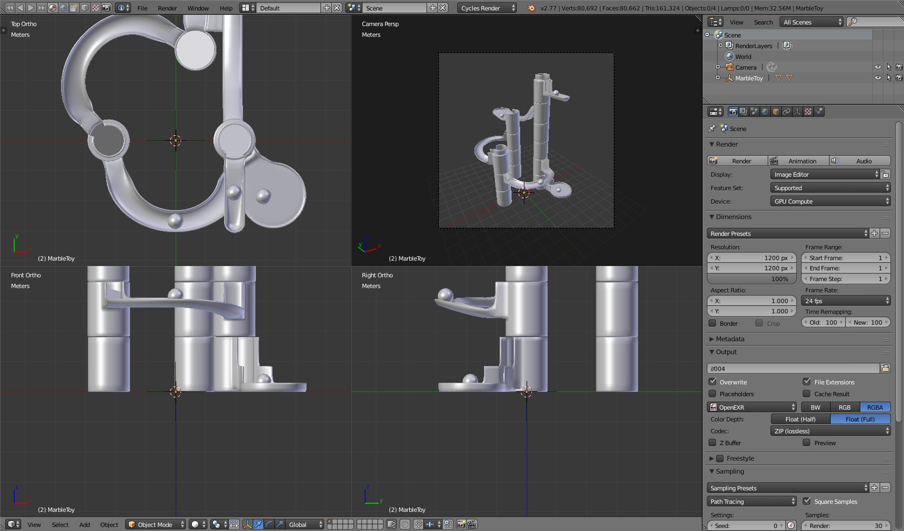 3d Model Marble Toys