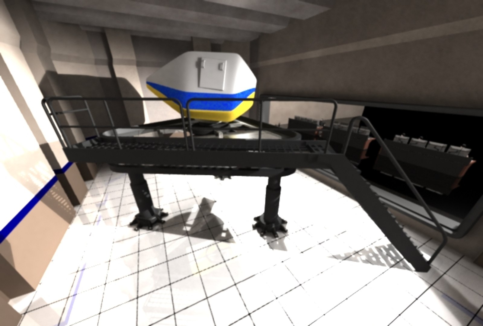 3d Model Computer Flight Simulator Lab