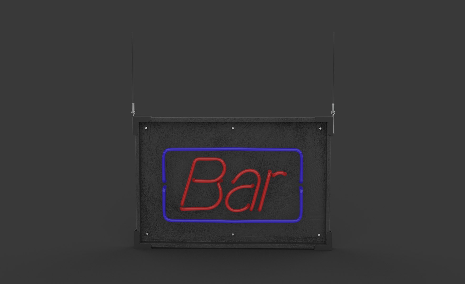3D Bar Neon Sign 3D Model - TurboSquid 2351273