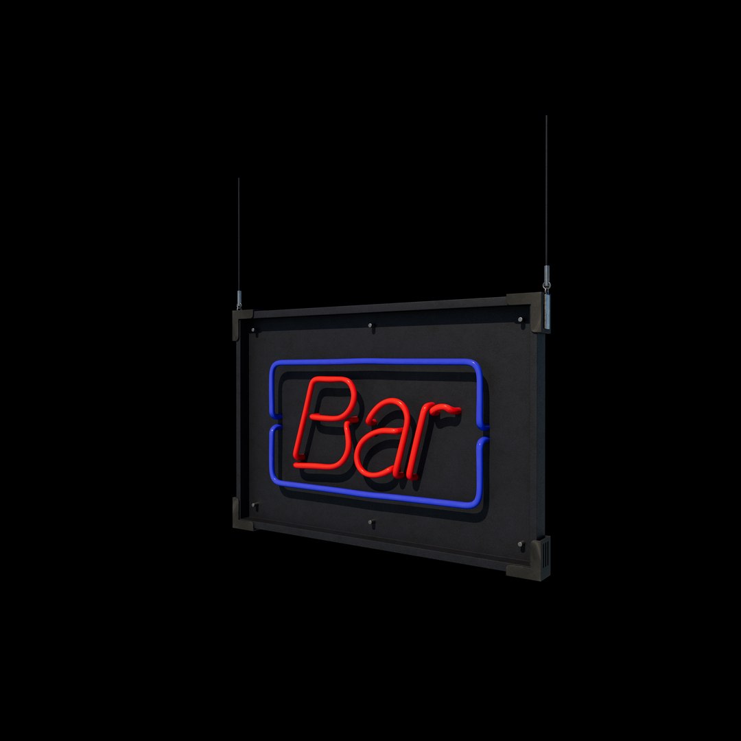3D Bar Neon Sign 3D Model - TurboSquid 2351273