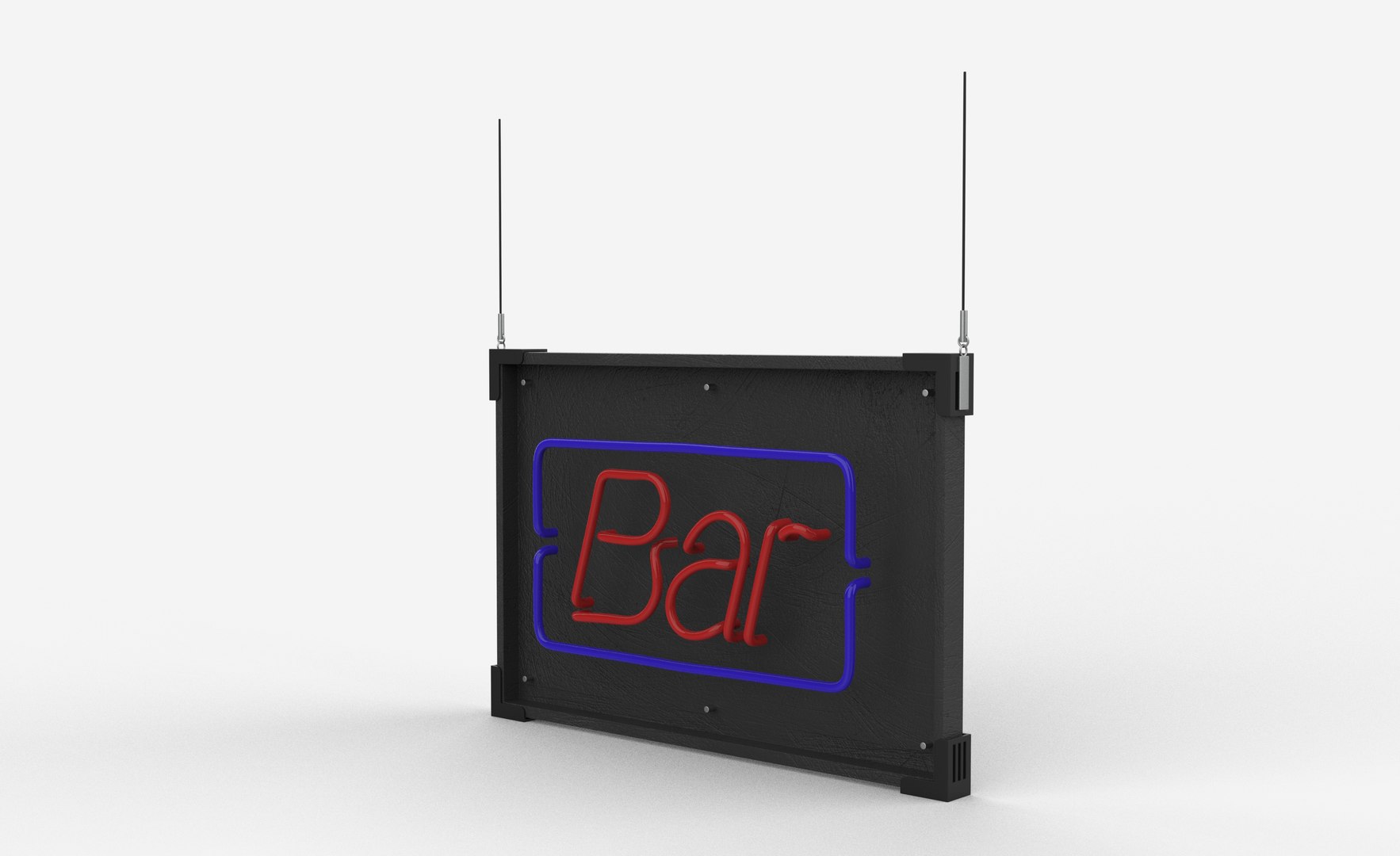 3D Bar Neon Sign 3D Model - TurboSquid 2351273