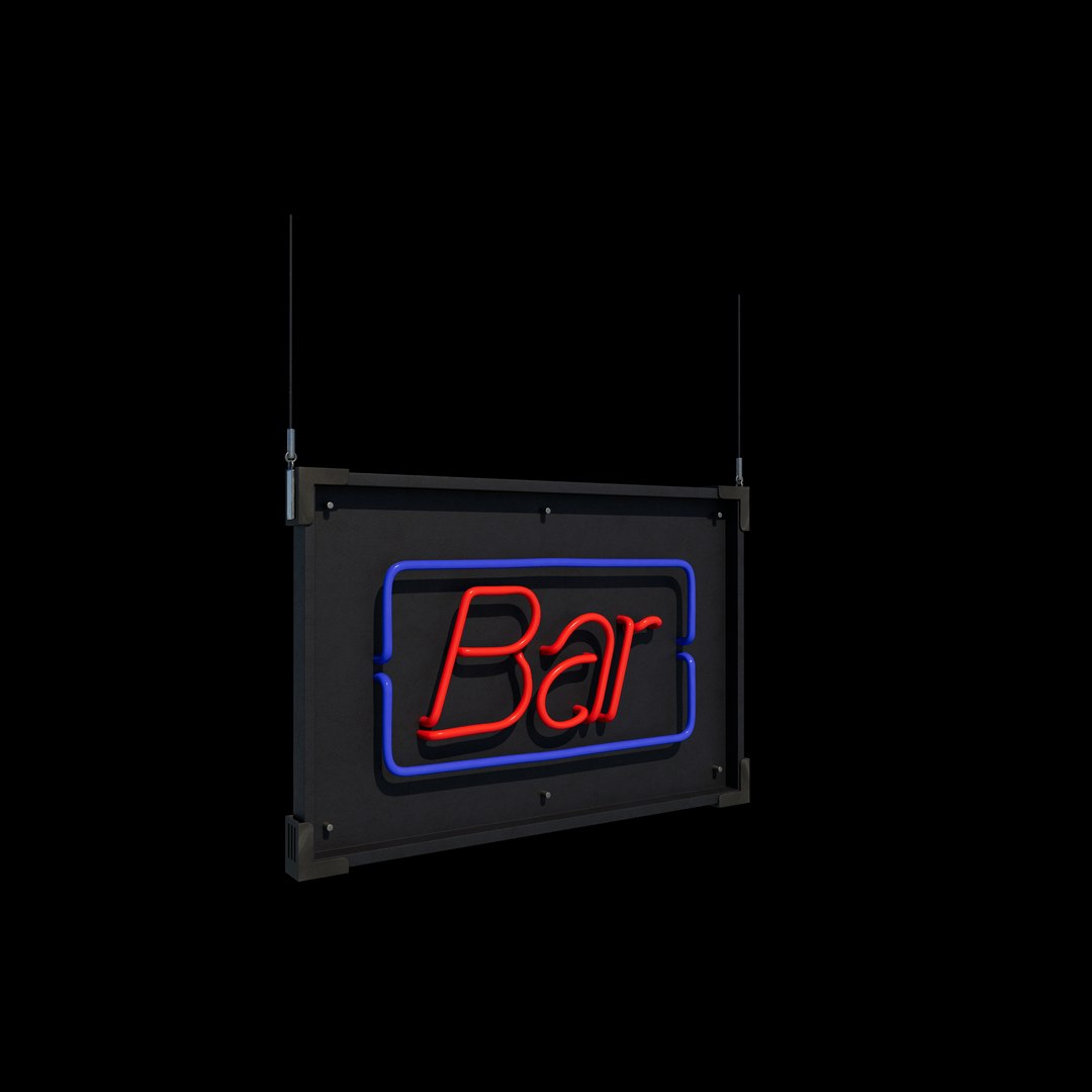 3D Bar Neon Sign 3D Model - TurboSquid 2351273