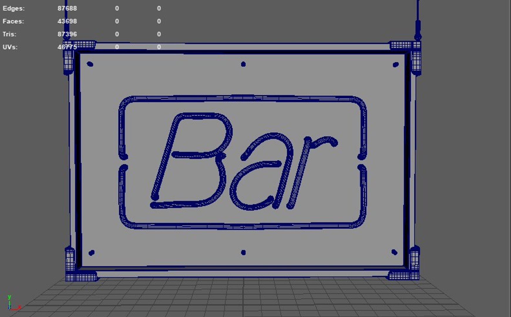 3D Bar Neon Sign 3D Model - TurboSquid 2351273