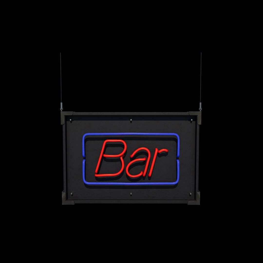 3D Bar Neon Sign 3D Model - TurboSquid 2351273