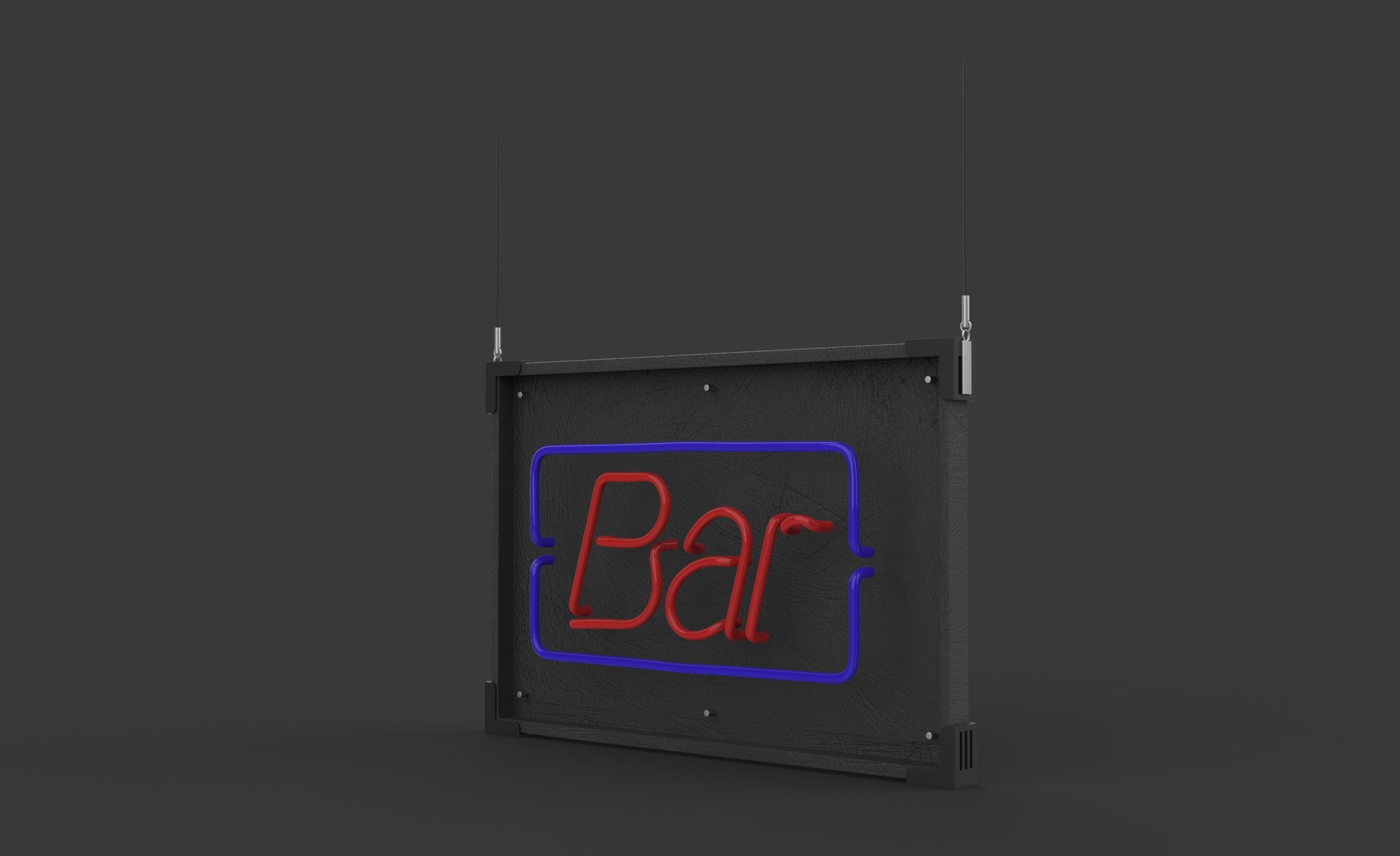 3D Bar Neon Sign 3D Model - TurboSquid 2351273