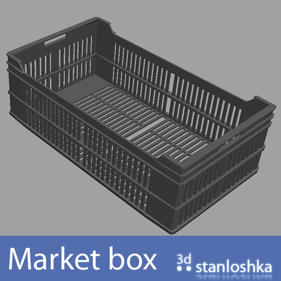 Market Crate 3d Obj