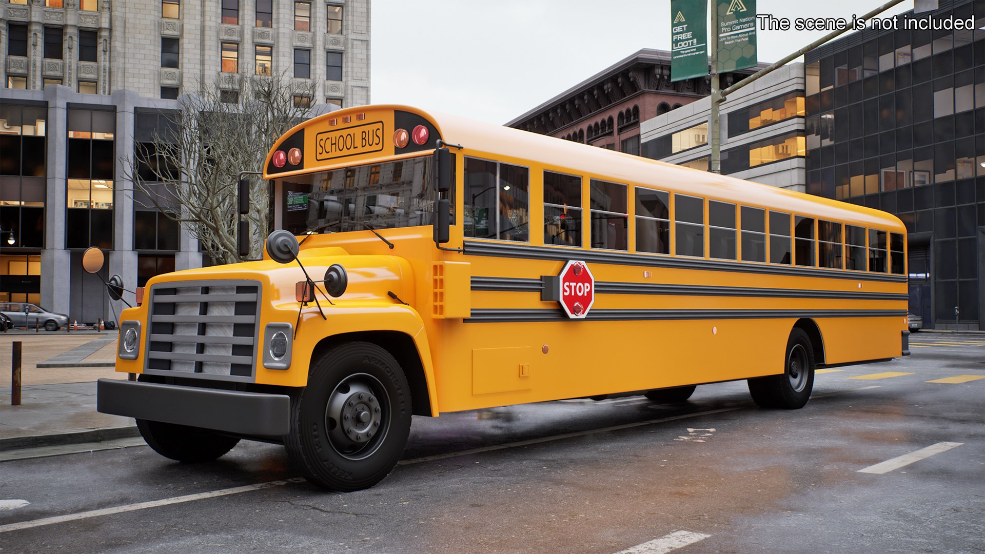 Yellow School Bus 3D - TurboSquid 2146445