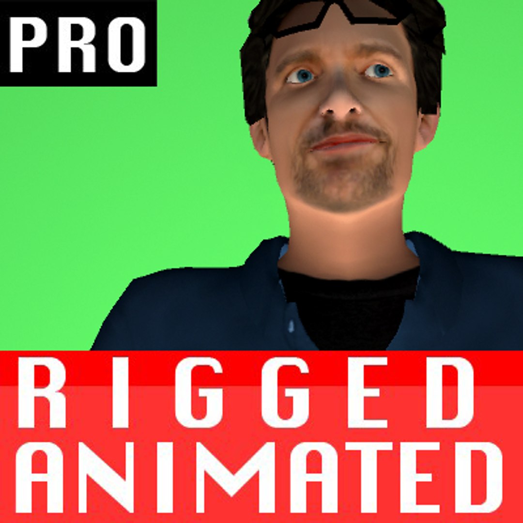 Free Max Mode Male Character Rigged Biped