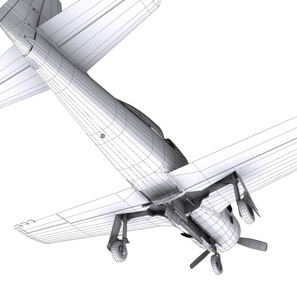 north american t-28 trojan 3d max