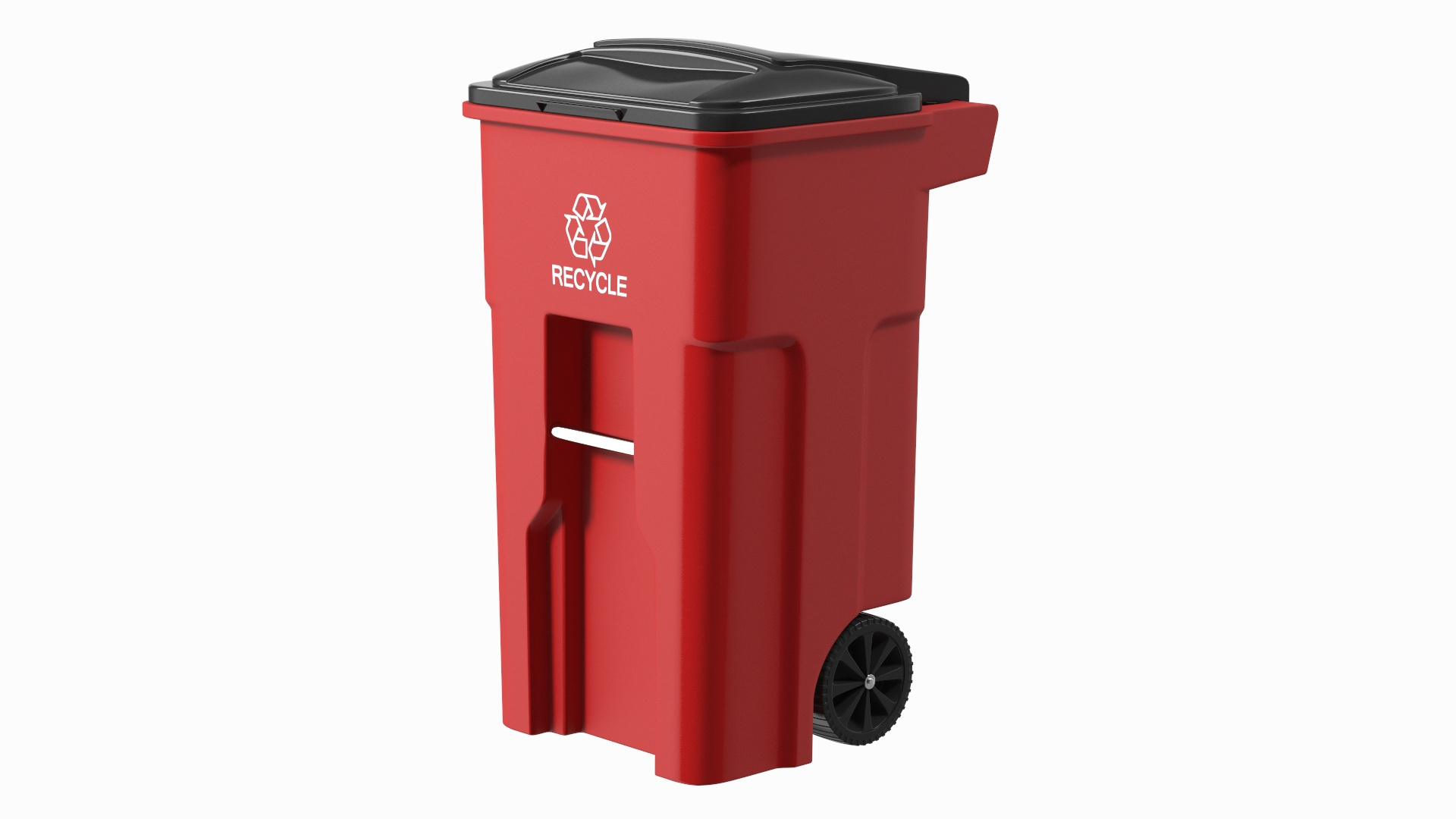 Red Plastic Wheeled Kitchen Trash Can 3D Model - TurboSquid 2139400