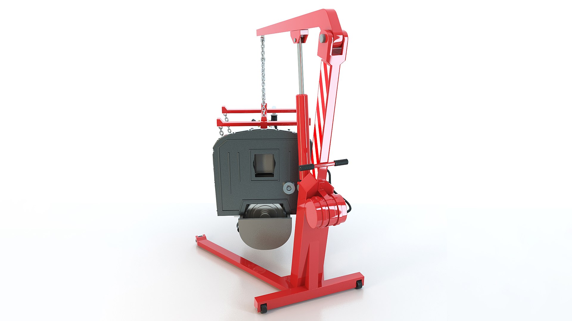 Workshop Crane Engine 3d Model