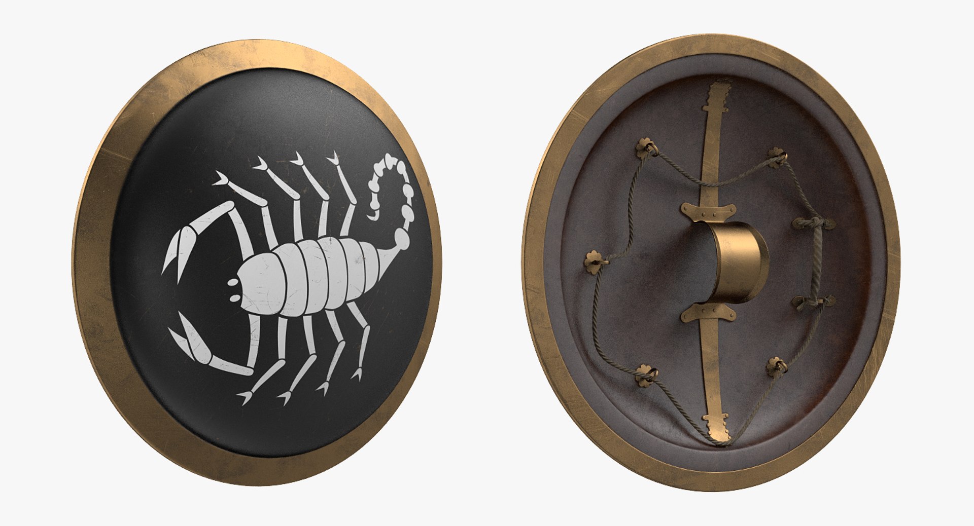 3d Model Greek Scorpion Shield