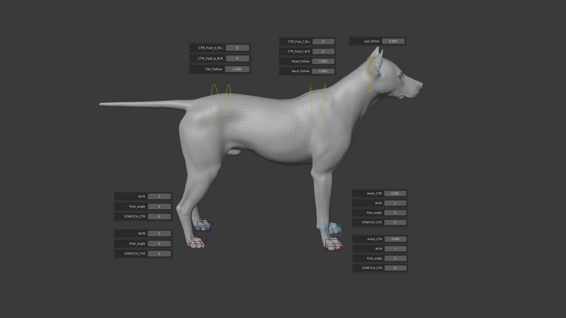 Four-Eyed Dog Animated 3D - TurboSquid 2077289