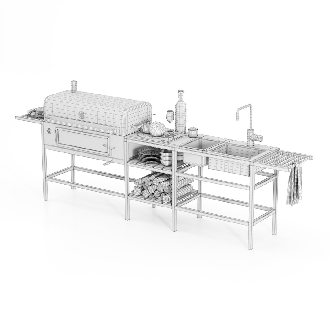 3D Model Barbecue 18 - TurboSquid 1961323