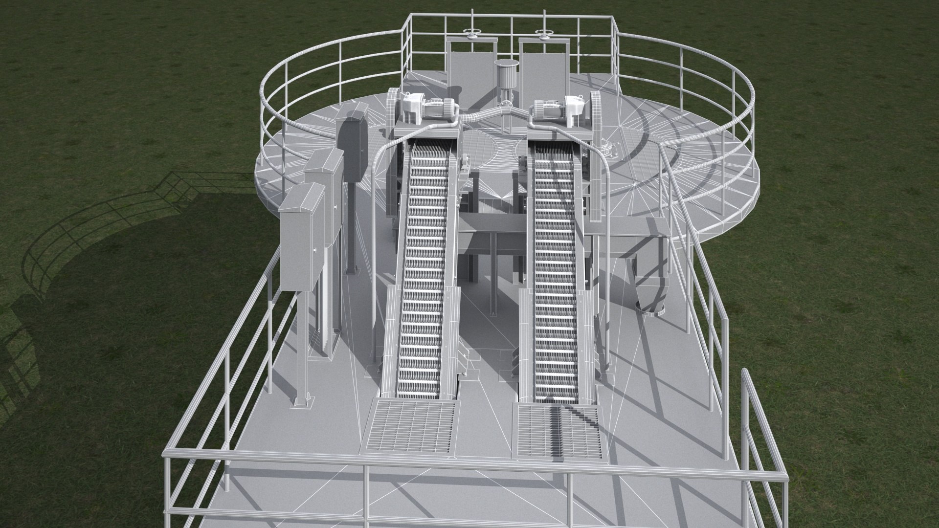 3D Model Wastewater Treatment Facility - TurboSquid 2179406