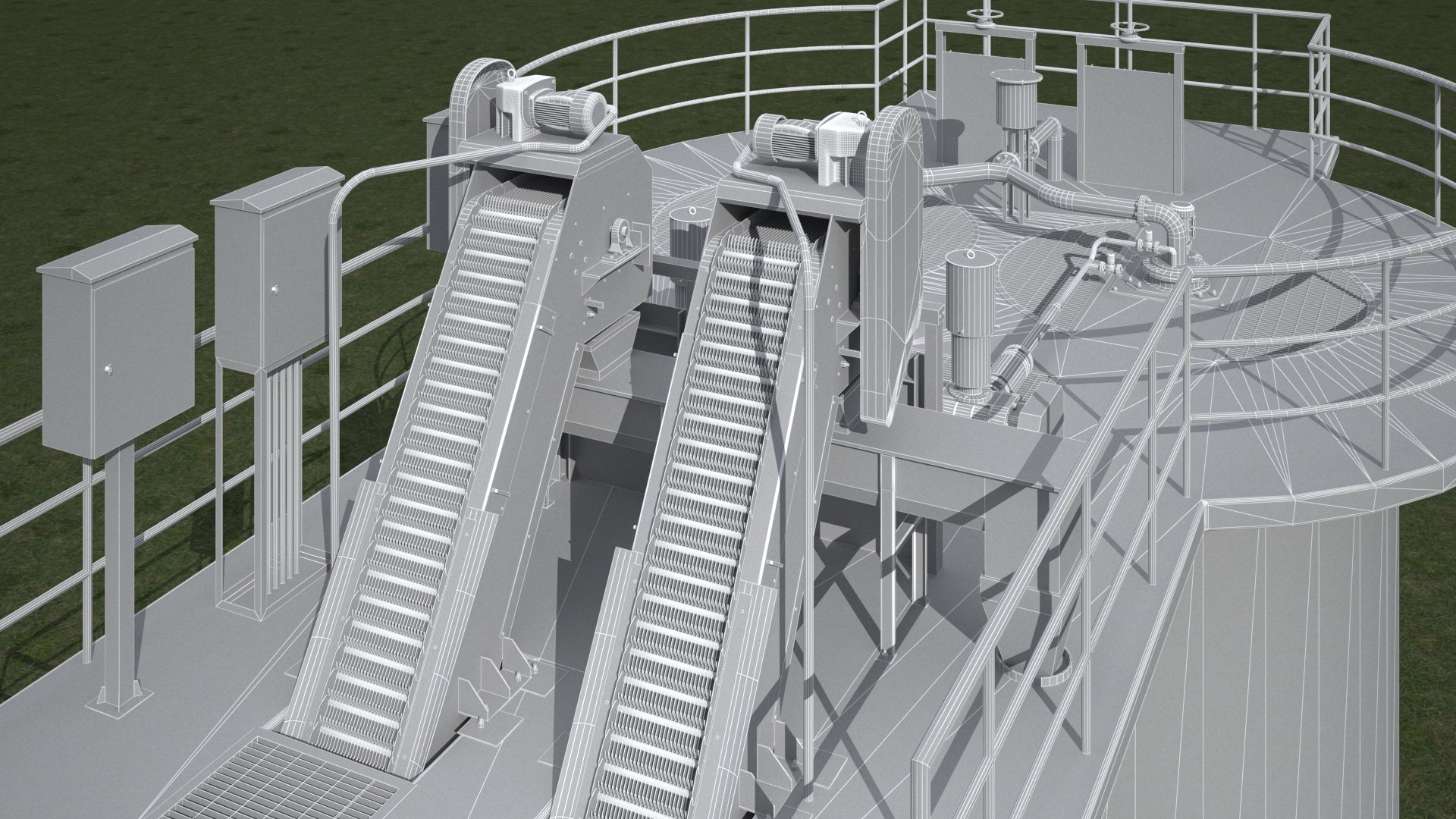 3D Model Wastewater Treatment Facility - TurboSquid 2179406