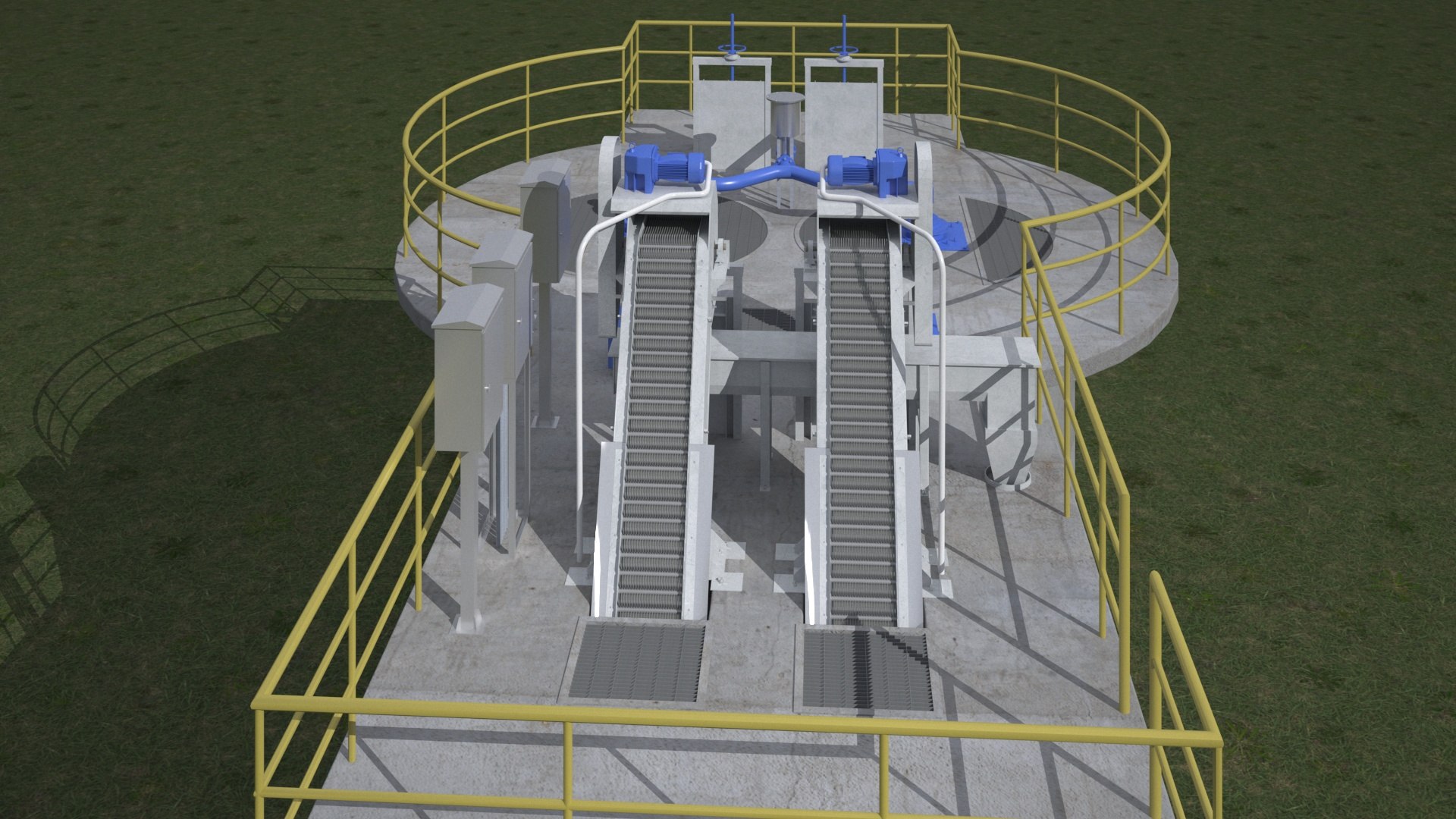 3D Model Wastewater Treatment Facility - TurboSquid 2179406