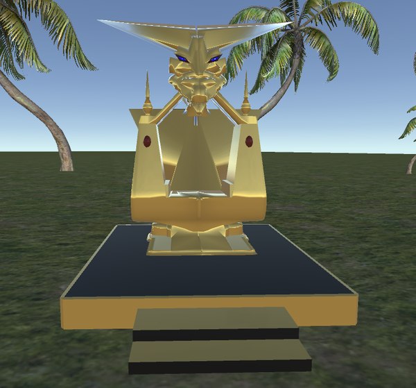 3D fantasy gold throne demon - TurboSquid 1238444