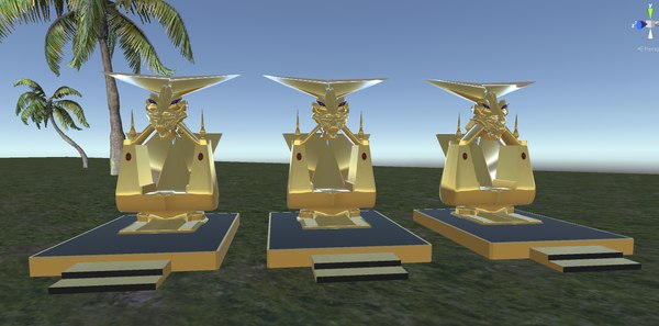 3D fantasy gold throne demon - TurboSquid 1238444