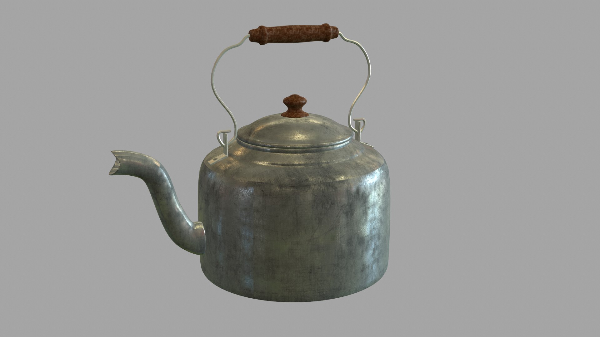 old metal teapot 3d 3ds