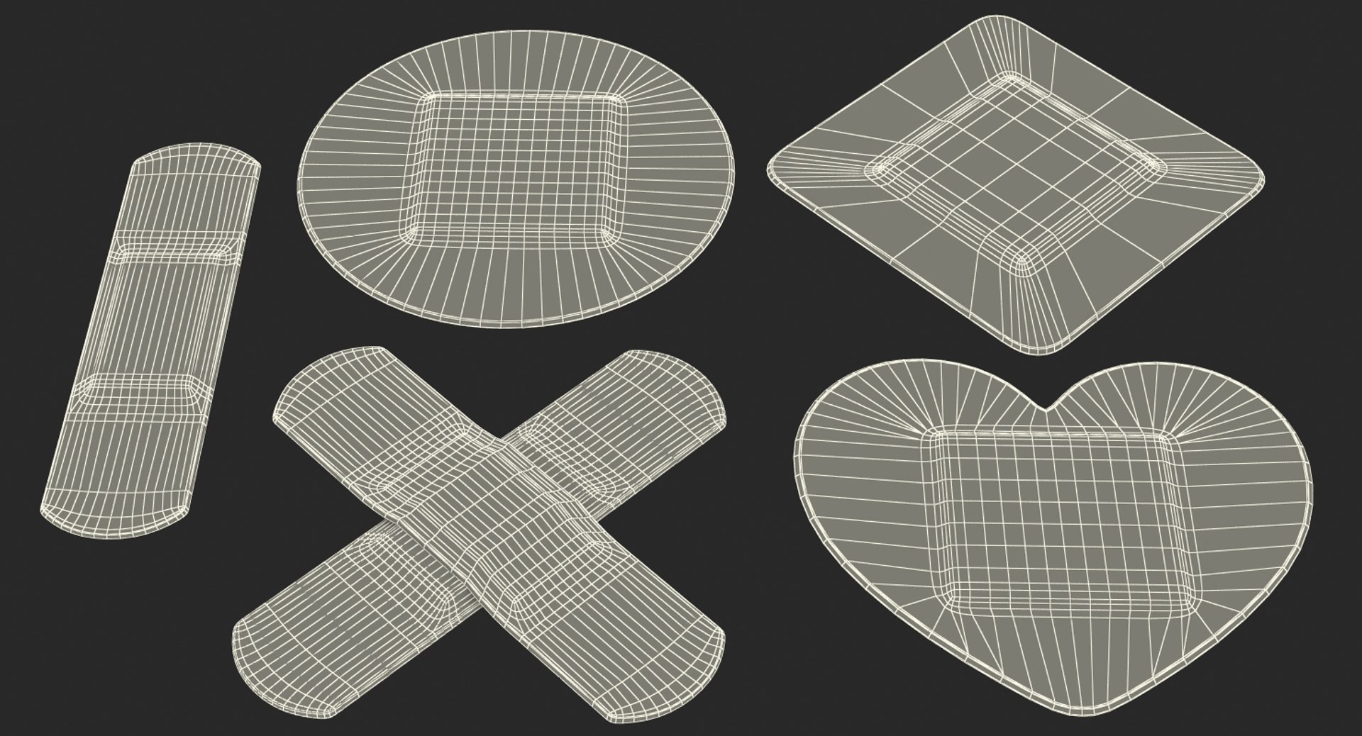 Band aid set 3D model - TurboSquid 1333078