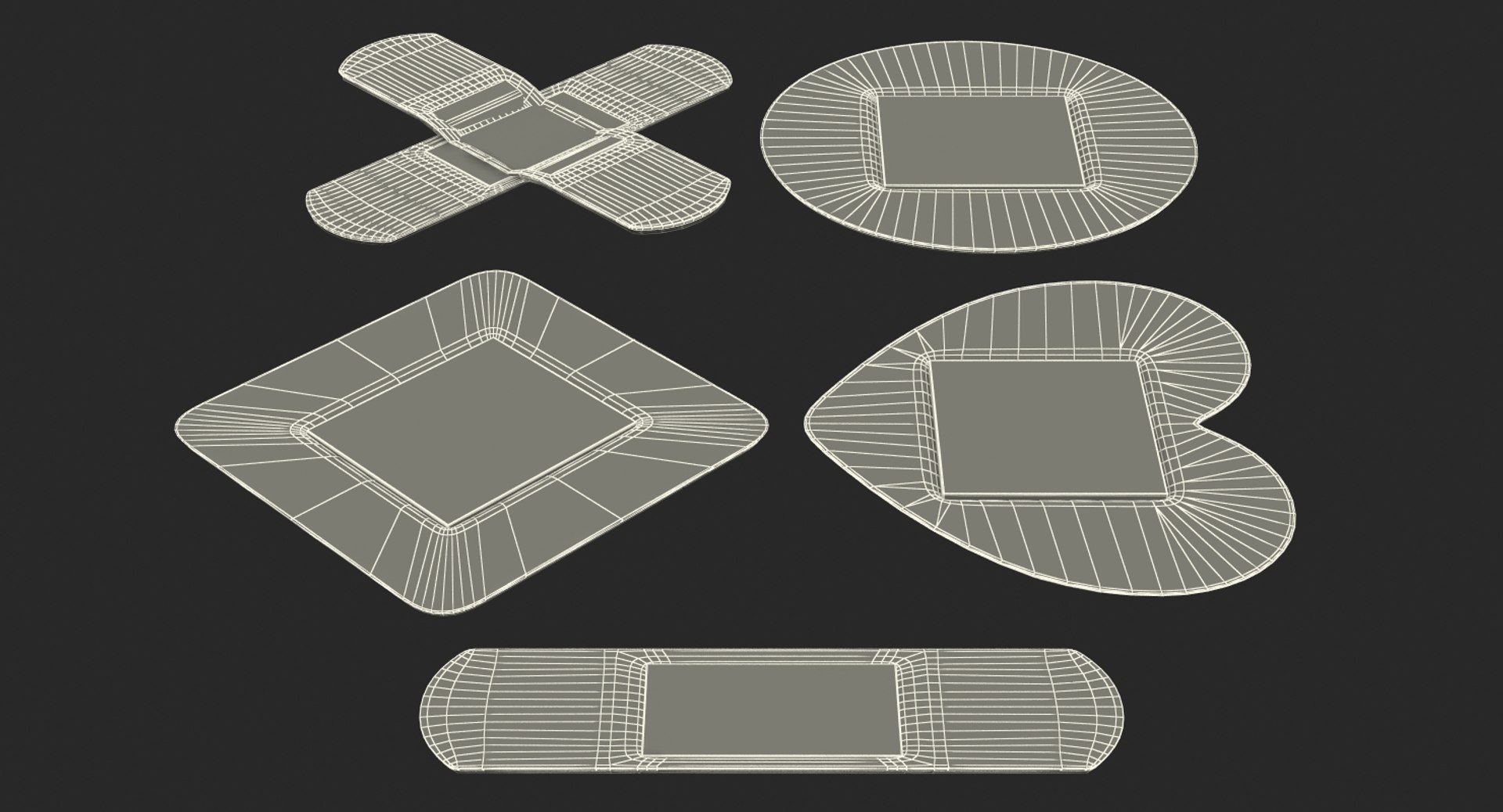 Band aid set 3D model - TurboSquid 1333078