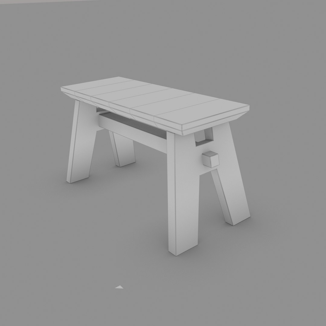 Japanese Wooden Bench 3D Model - TurboSquid 1776395