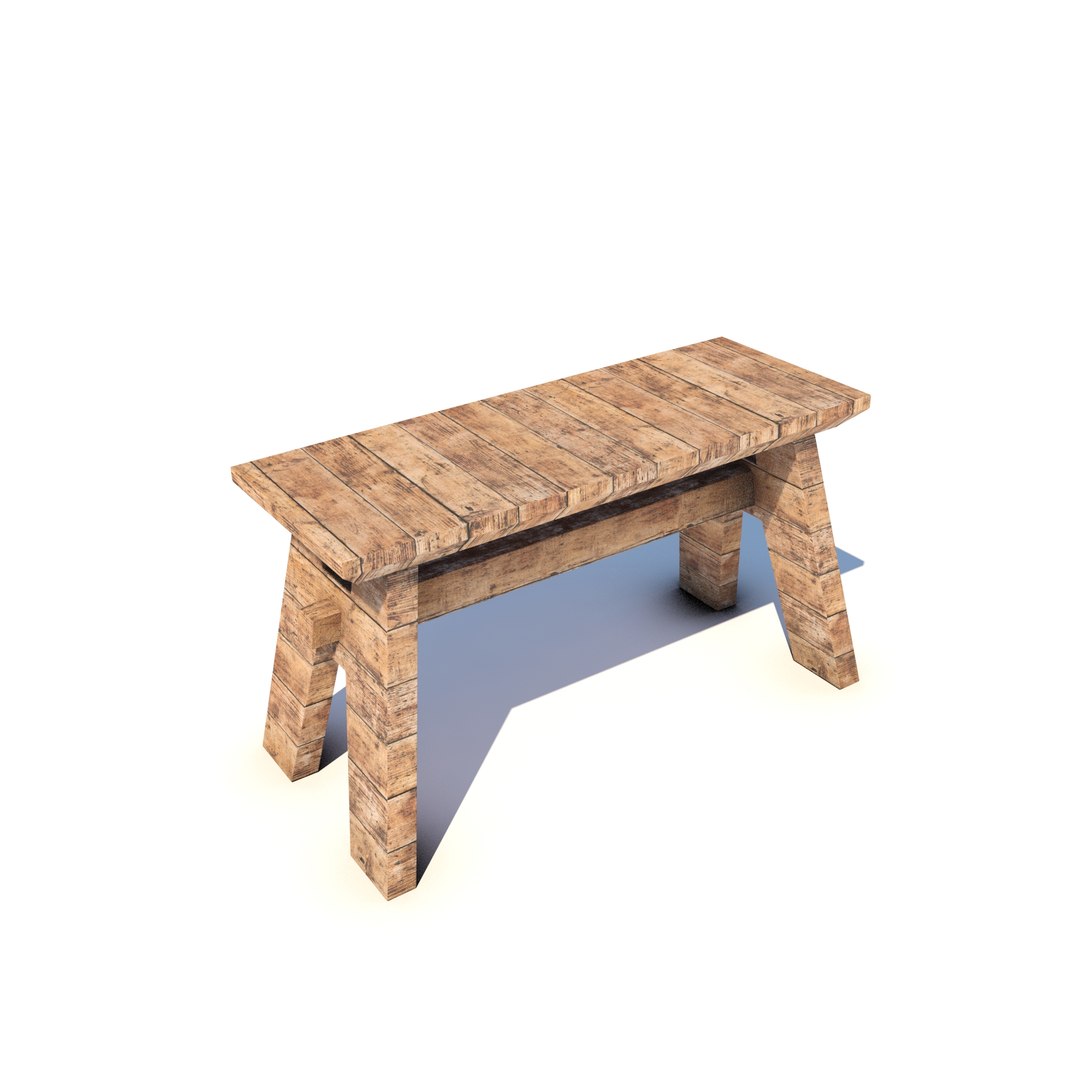 Japanese Wooden Bench 3D Model - TurboSquid 1776395