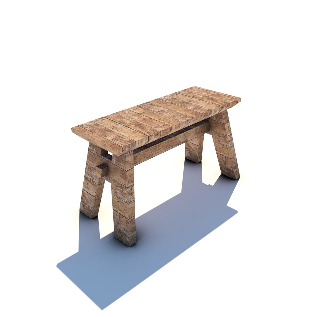 Japanese Wooden Bench 3D Model - TurboSquid 1776395