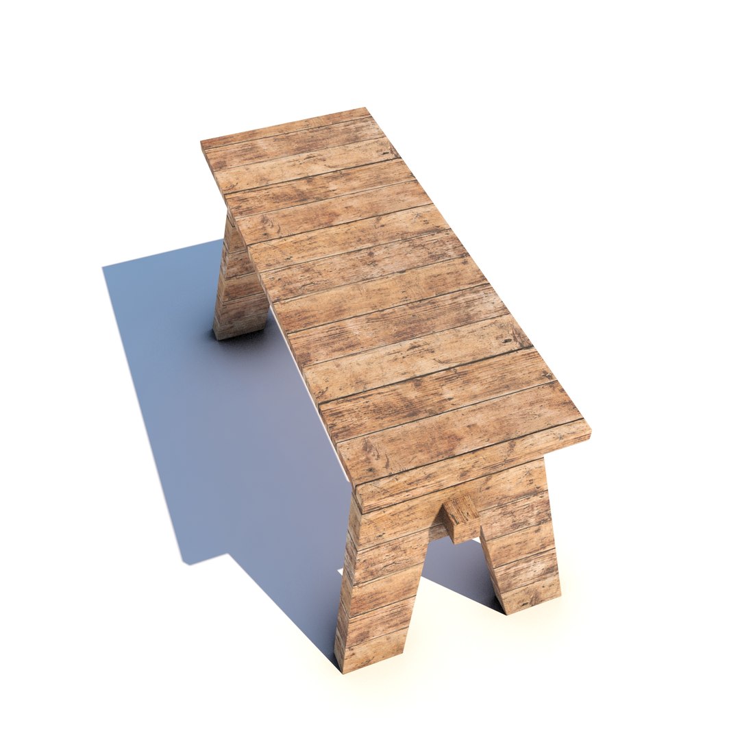 Japanese Wooden Bench 3D Model - TurboSquid 1776395