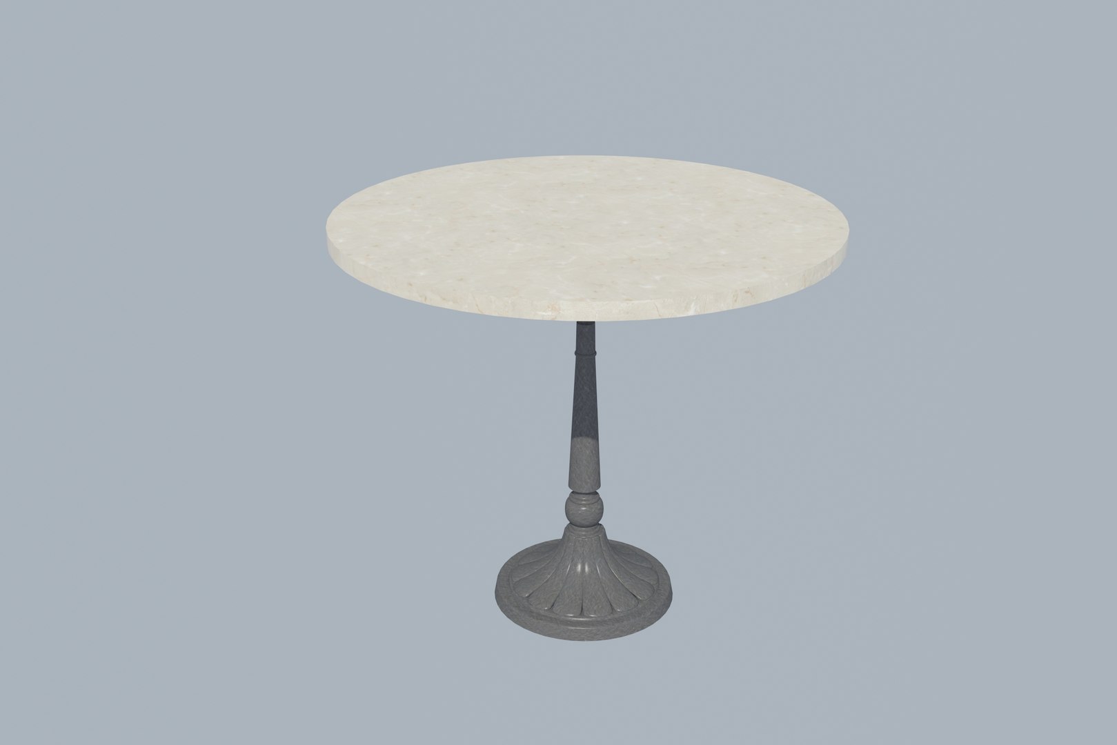 wrought iron marble table 3d model