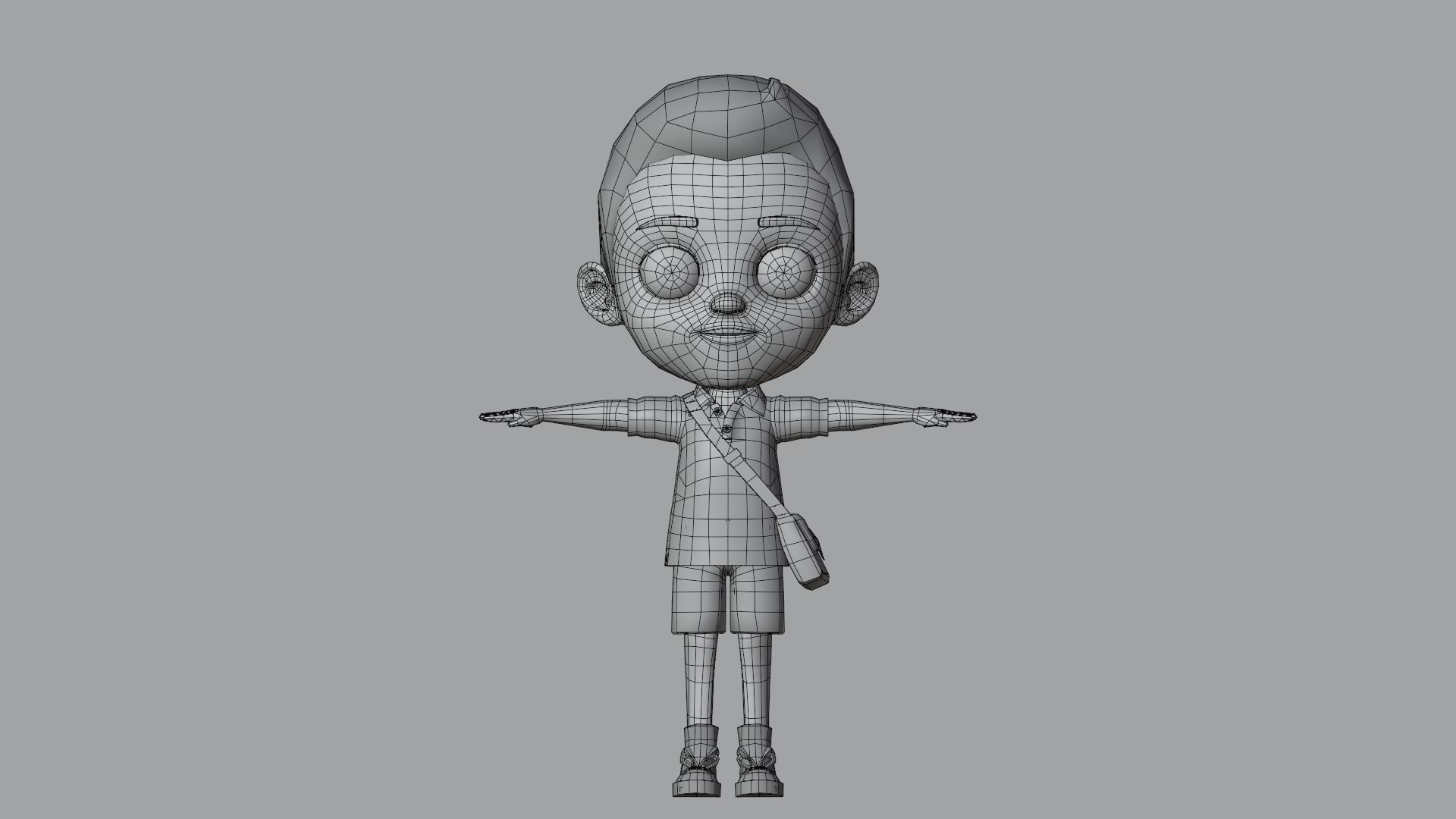 3D Cartoon Character School Kid 3 model - TurboSquid 1889515