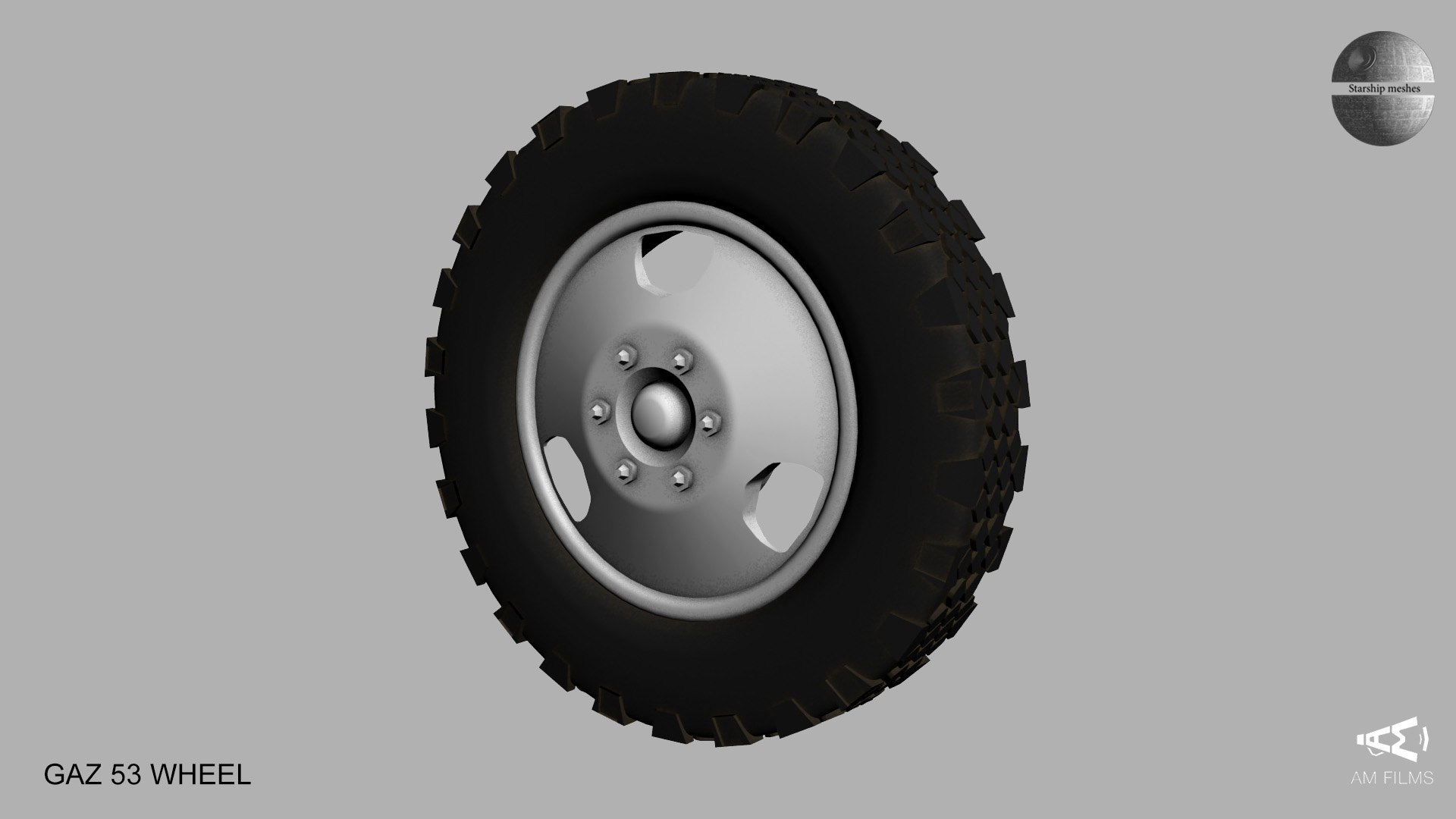 Gaz 53 Wheels Model - TurboSquid 1771229