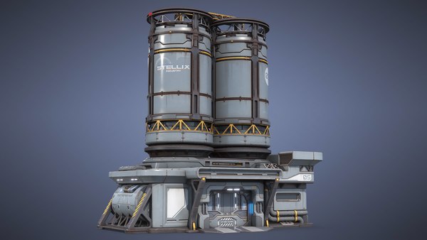 Sci-fi Building Silo PBR 3D - TurboSquid 1835571