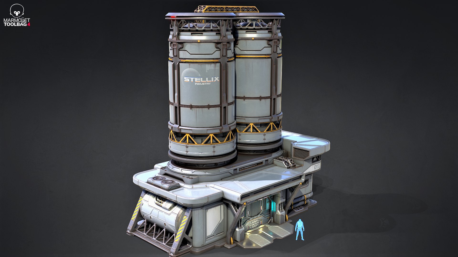 Sci-fi Building Silo PBR 3D - TurboSquid 1835571